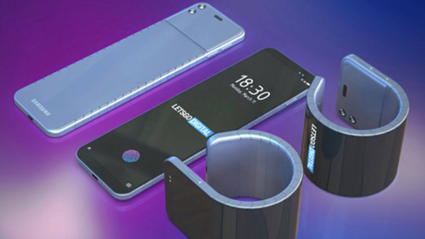 Samsung's future foldable phone could wrap around the wrist | NewsBytes