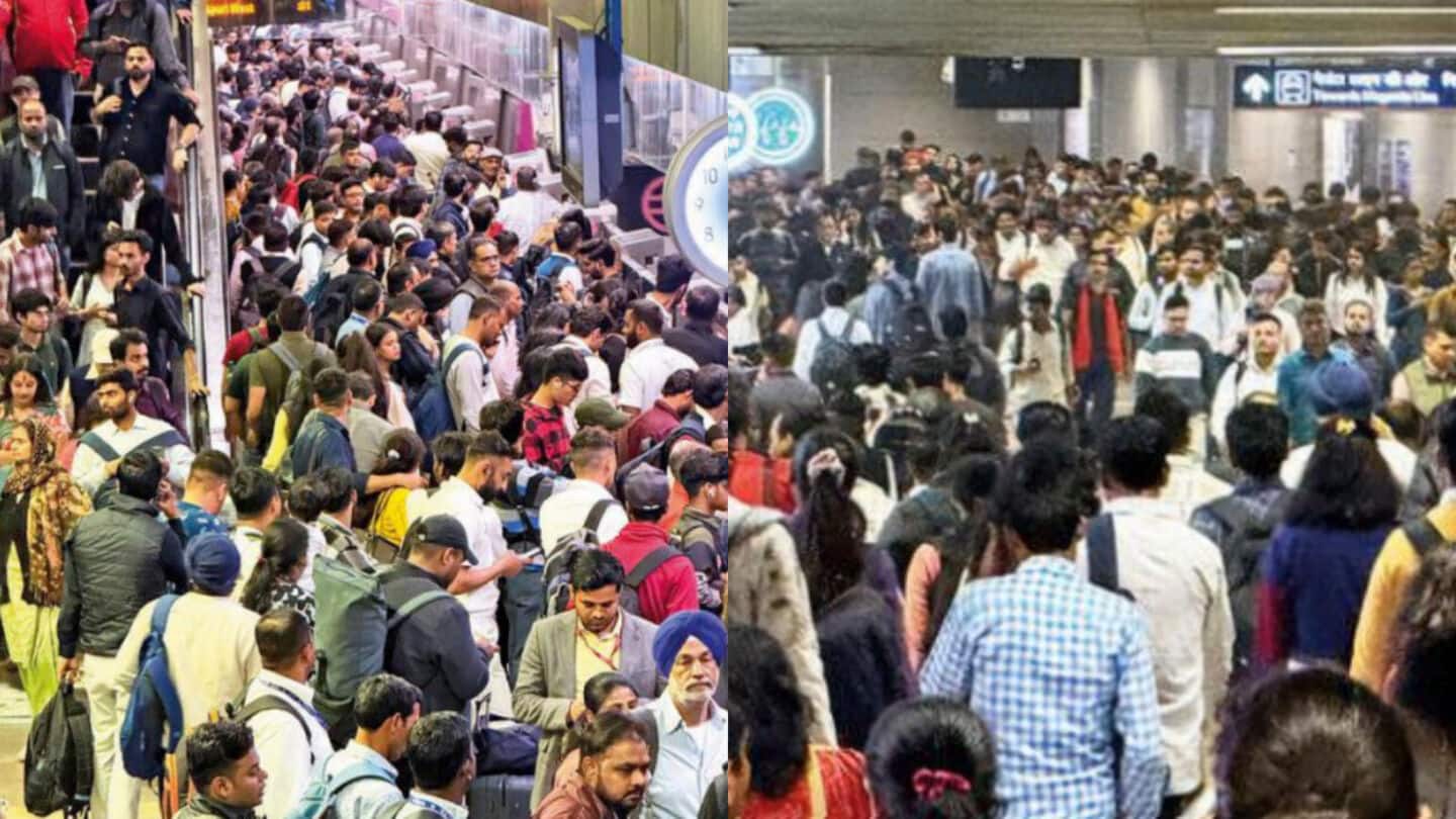 Viral video shows Sikanderpur Metro station packed to the brim
