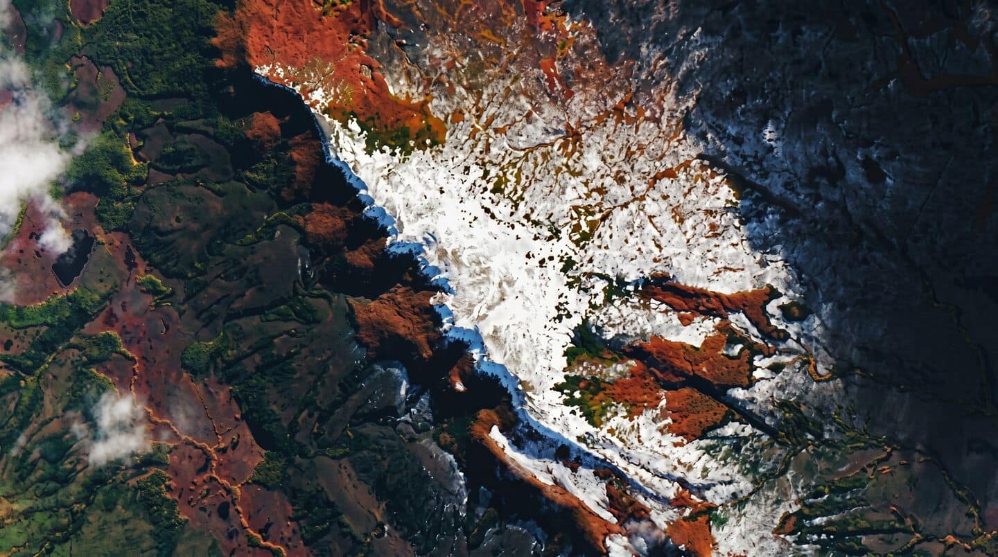 NASA Landsat 9 captures Patagonia autumn colors near Punta Arenas
