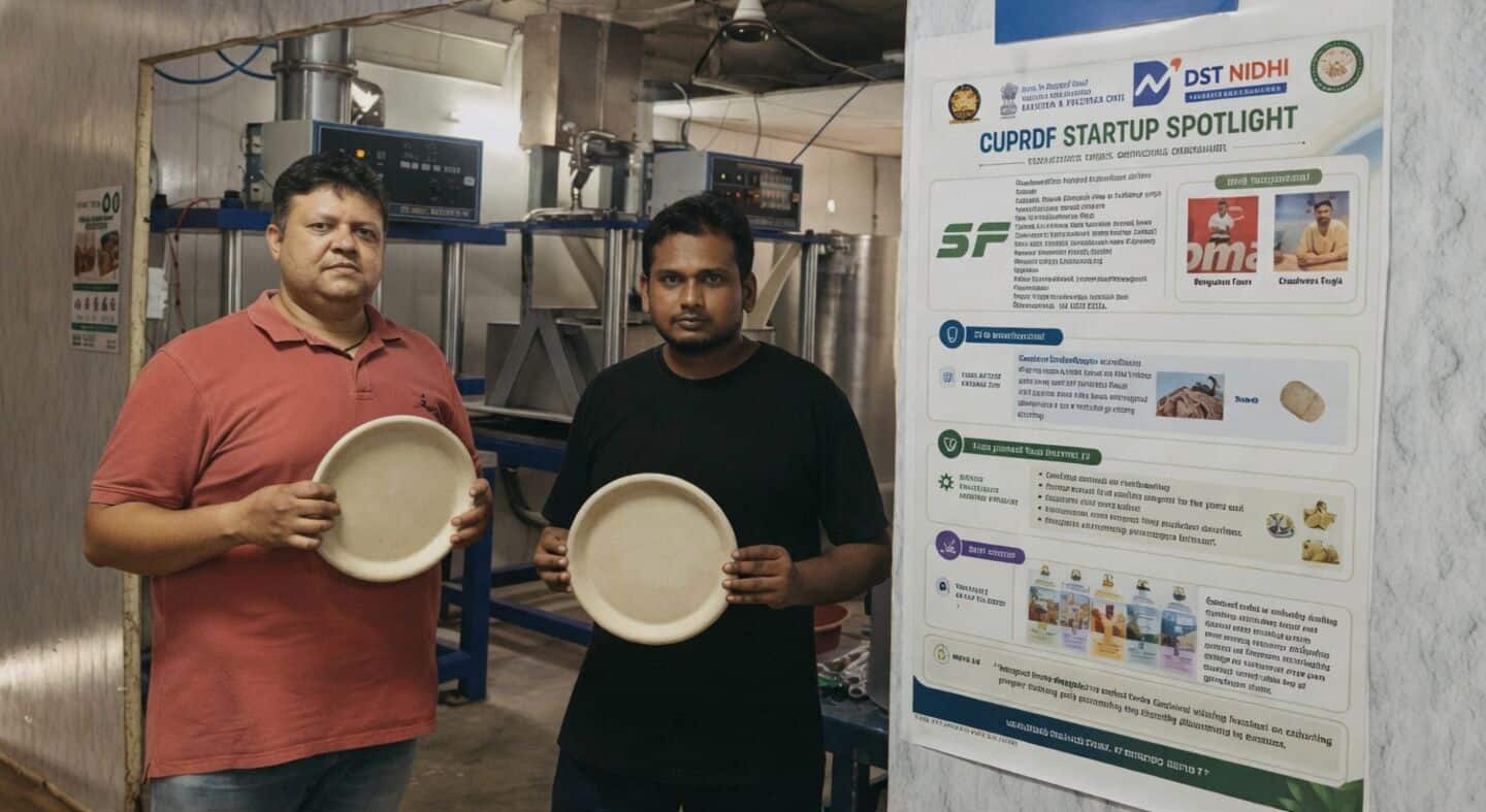 CUP Bathinda team makes biodegradable edible tableware from paddy stubble