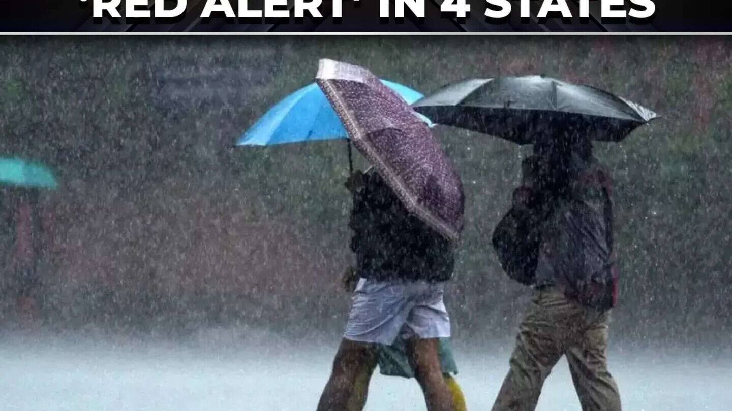 IMD issues red alert for extremely heavy rain in North India