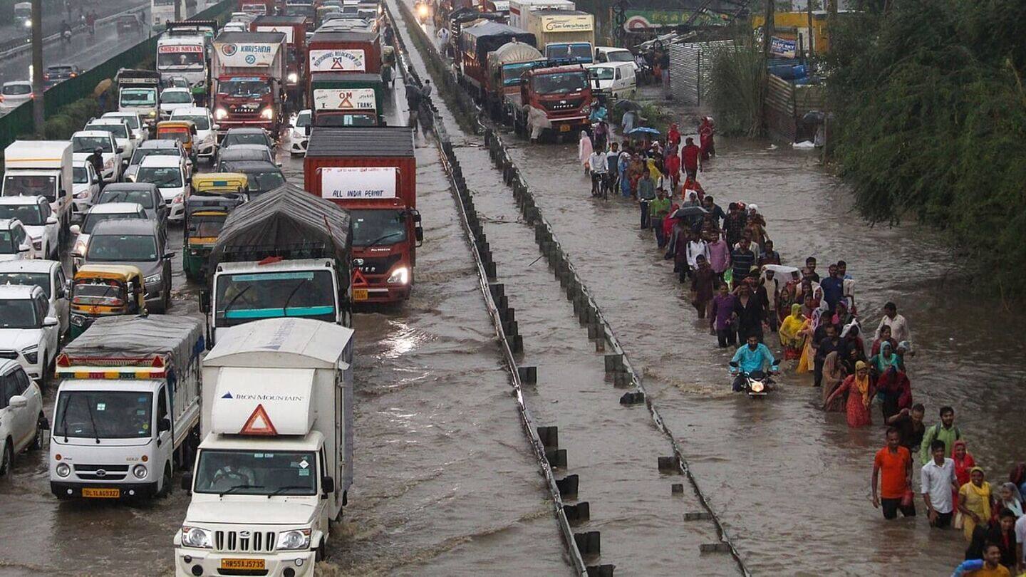 Delhi's traffic nightmare: Heavy rain, VIP movement cause jams