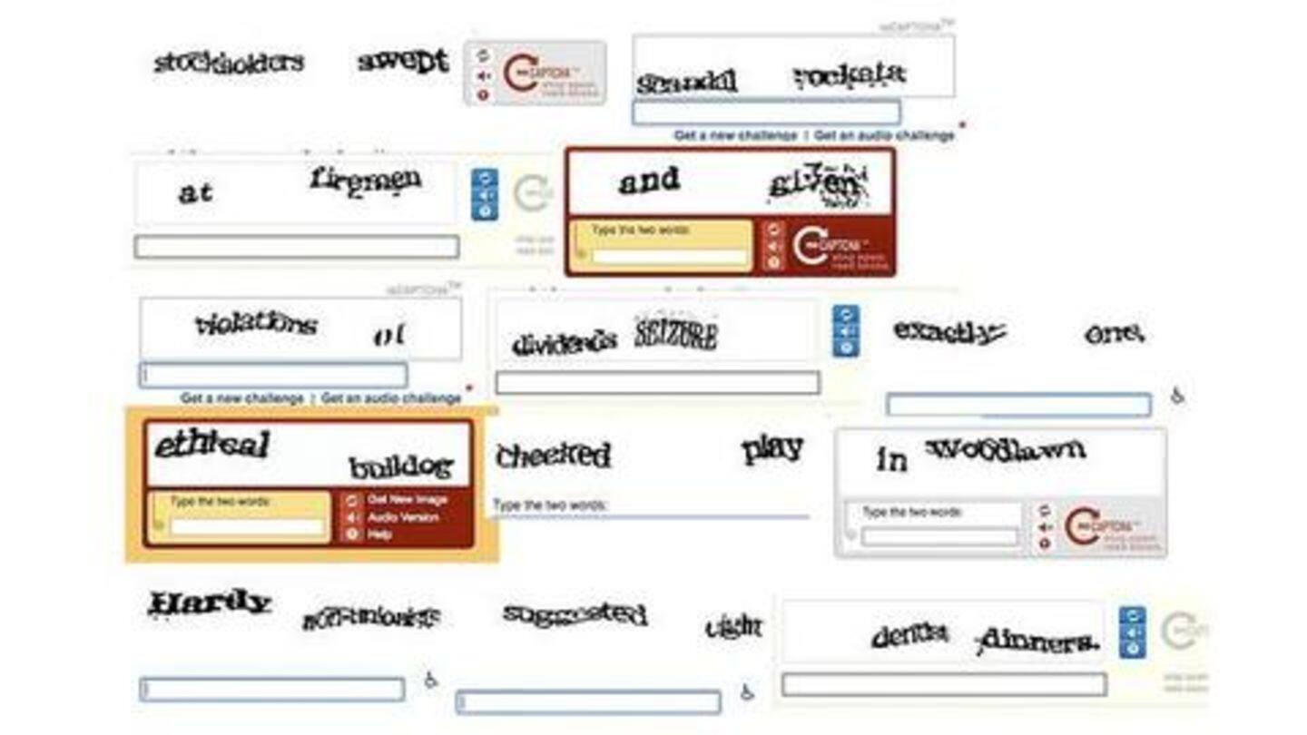 By typing Captcha, you are actually helping Google. Read how | NewsBytes
