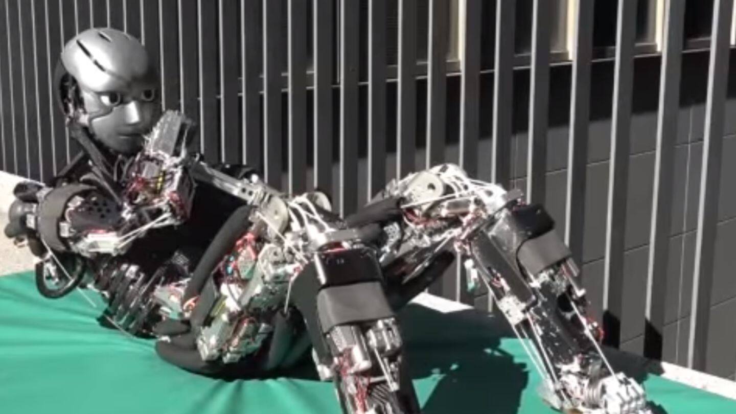 This freaky robot works out and sweats like us | NewsBytes