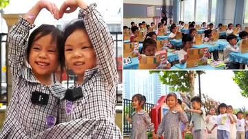 Double delight: Chinese primary school enrolls 12 pairs of twins