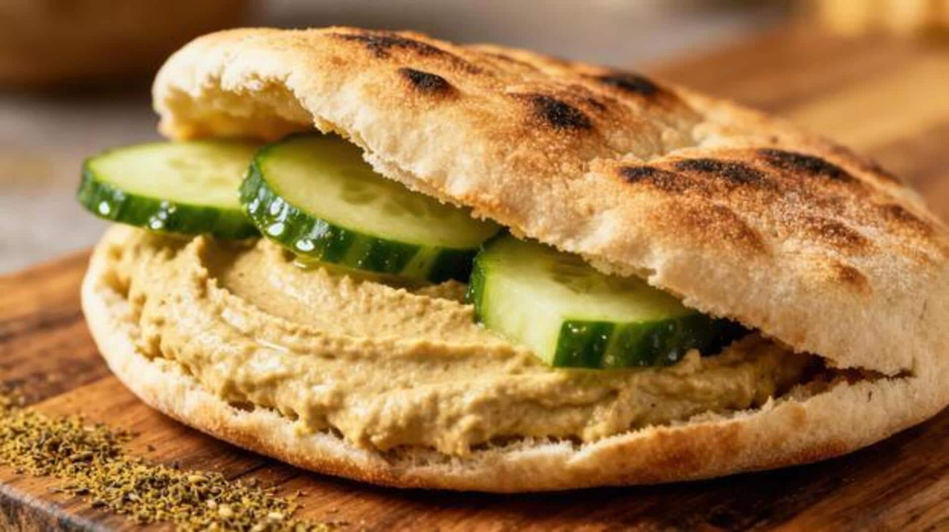 Quick and tasty: Flatbread with nut butter